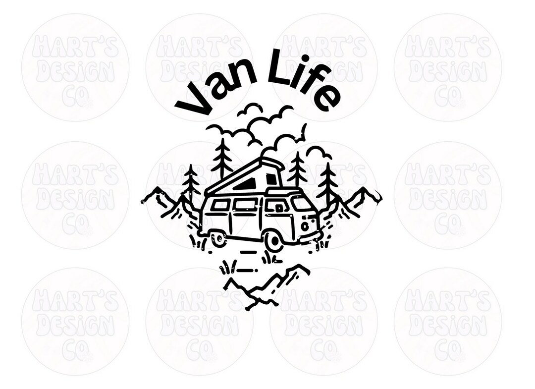 Van Life SVG Camping Vibes Sublimation Mountains Travel - Etsy