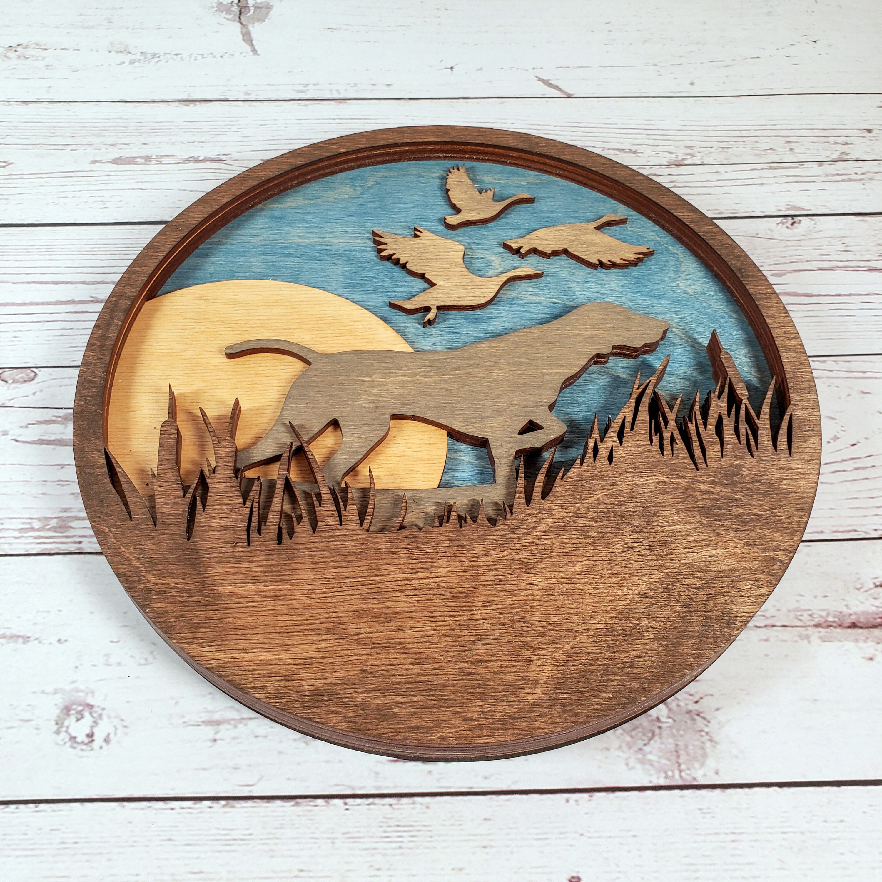 Hunting Dog Wood Wall Art Hunting Dog Hunter Gift - Etsy
