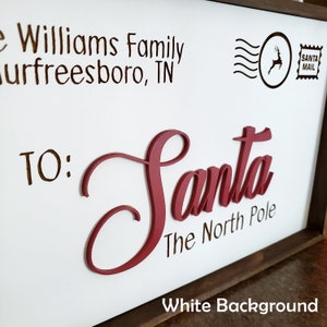 Personalized Santa Letter Sign | Family Name Christmas Sign ...