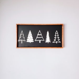 Christmas Tree Sign Winter Sign Tree Wood Sign Christmas - Etsy