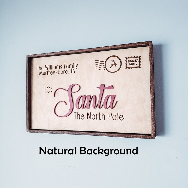 Personalized Santa Letter Sign Family Name Christmas Sign - Etsy