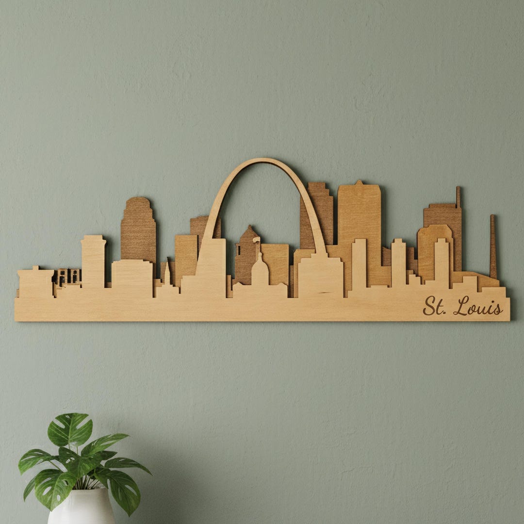 Layered Wood St. Louis Skyline Wall Art: Moving Gift - Etsy