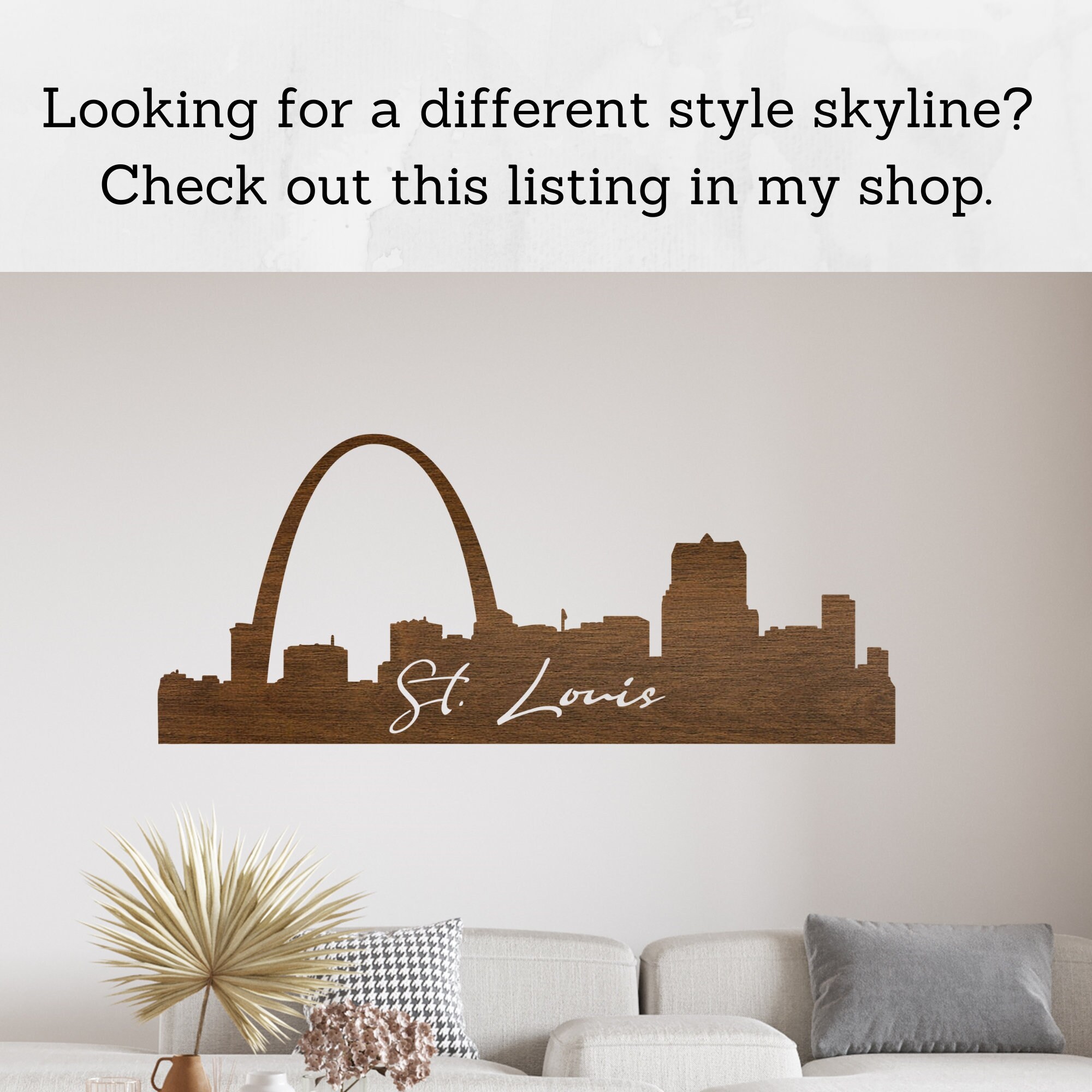 Layered Wood St. Louis Skyline: Handcrafted Wall Art - Etsy