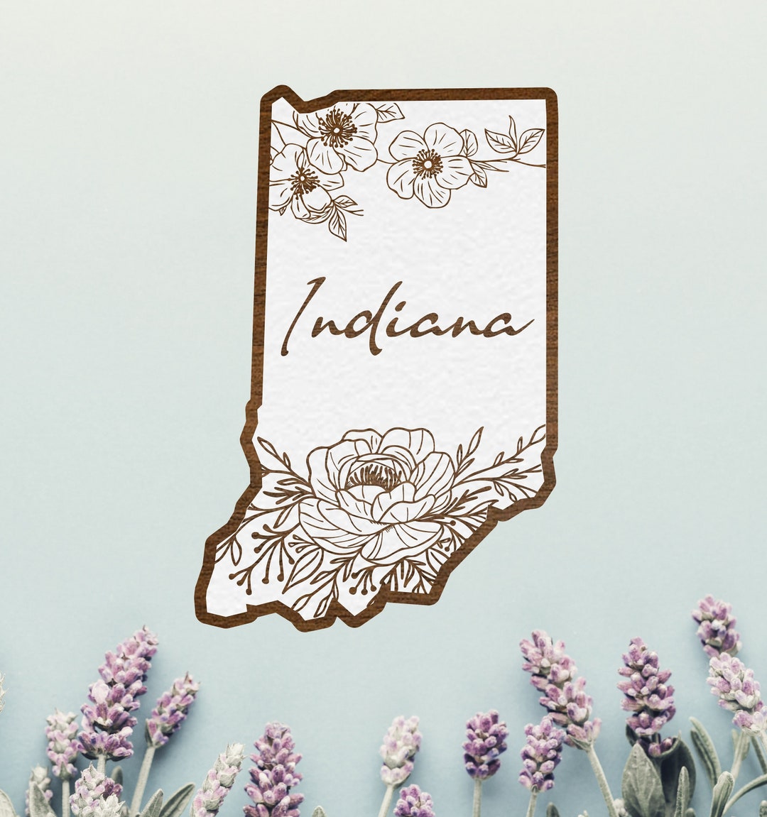 Indiana Flowers Wall Art | Indiana State Flower Peony | Indiana ...