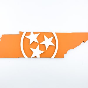 Tennessee Vols Sign: Orange Tristar State Art - Etsy