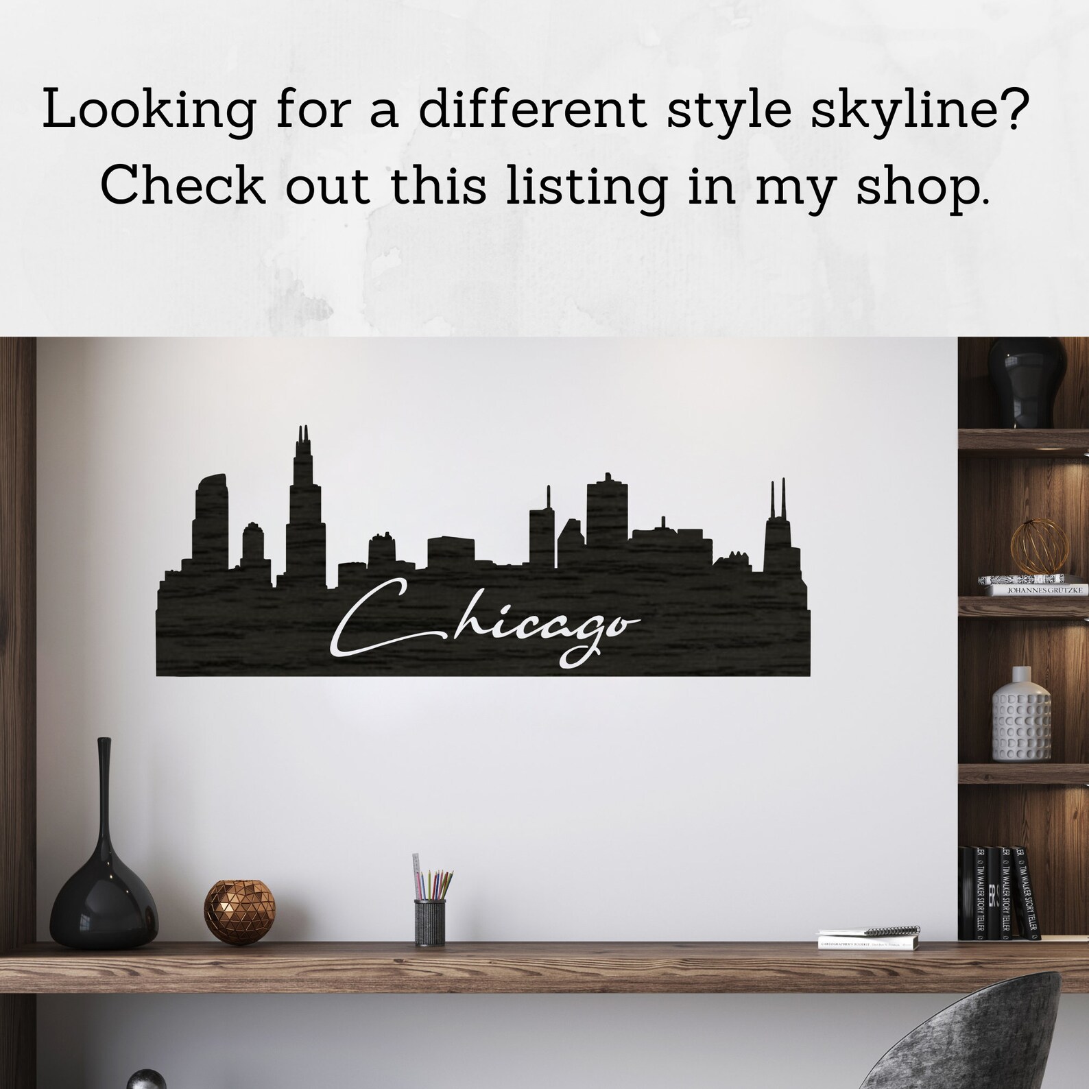 Layered Wood Chicago Skyline Wall Art: Chi-town Decor - Etsy