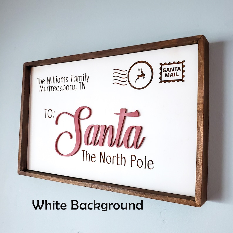 Personalized Santa Letter Sign Family Name Christmas Sign - Etsy