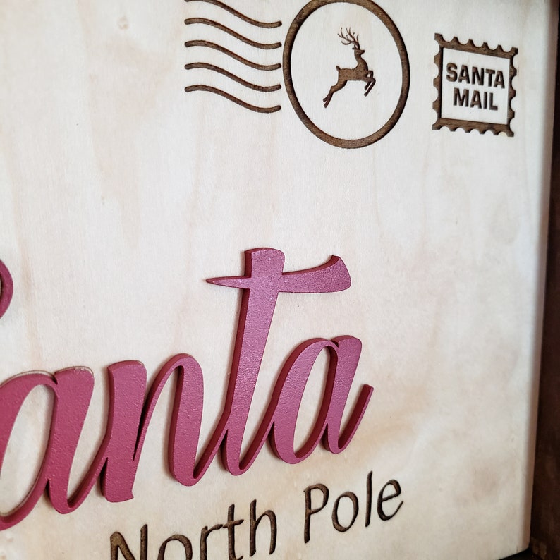 Personalized Santa Letter Sign Family Name Christmas Sign - Etsy