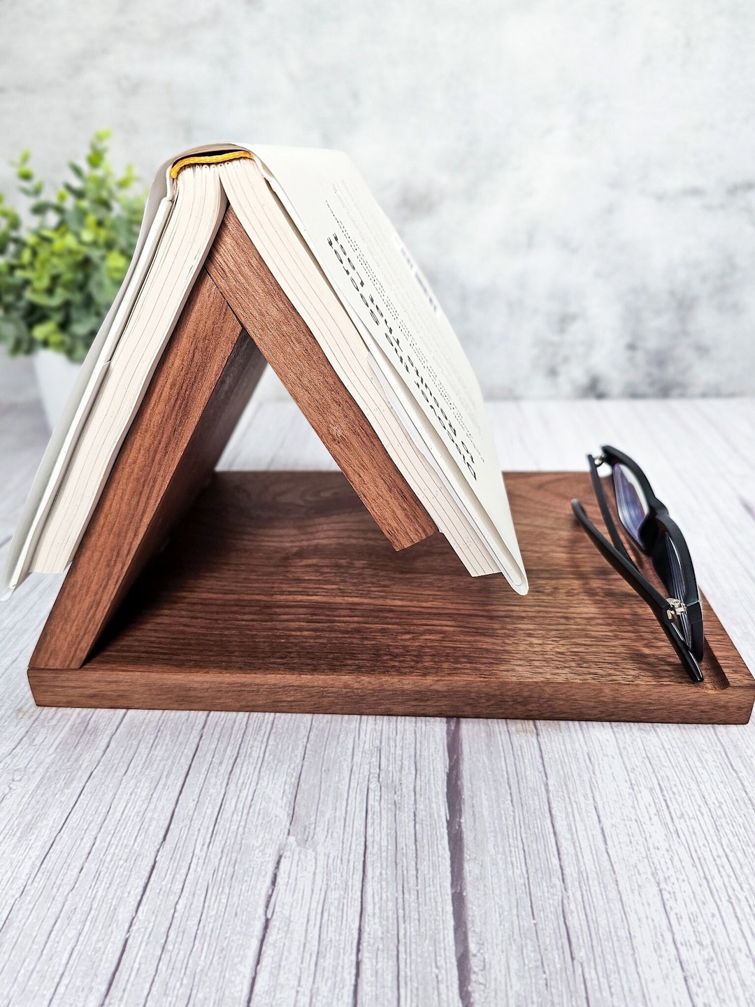 Nightstand Book Holder: Triangle Bookmark Stand - Etsy