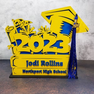 Personalized Graduation Sign With Tassel Holder | Graduation Party ...