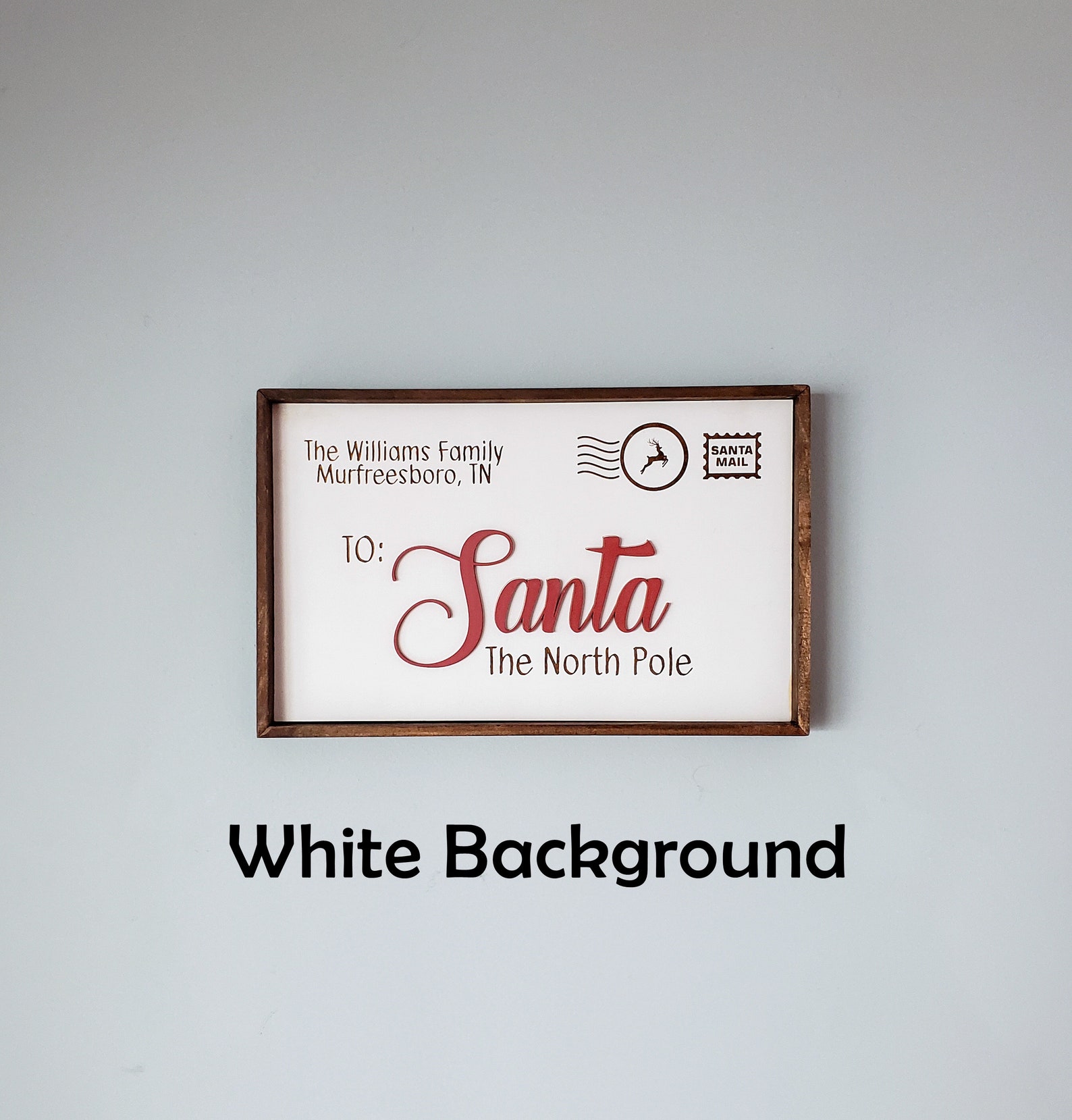 Personalized Santa Letter Sign Family Name Christmas Sign - Etsy