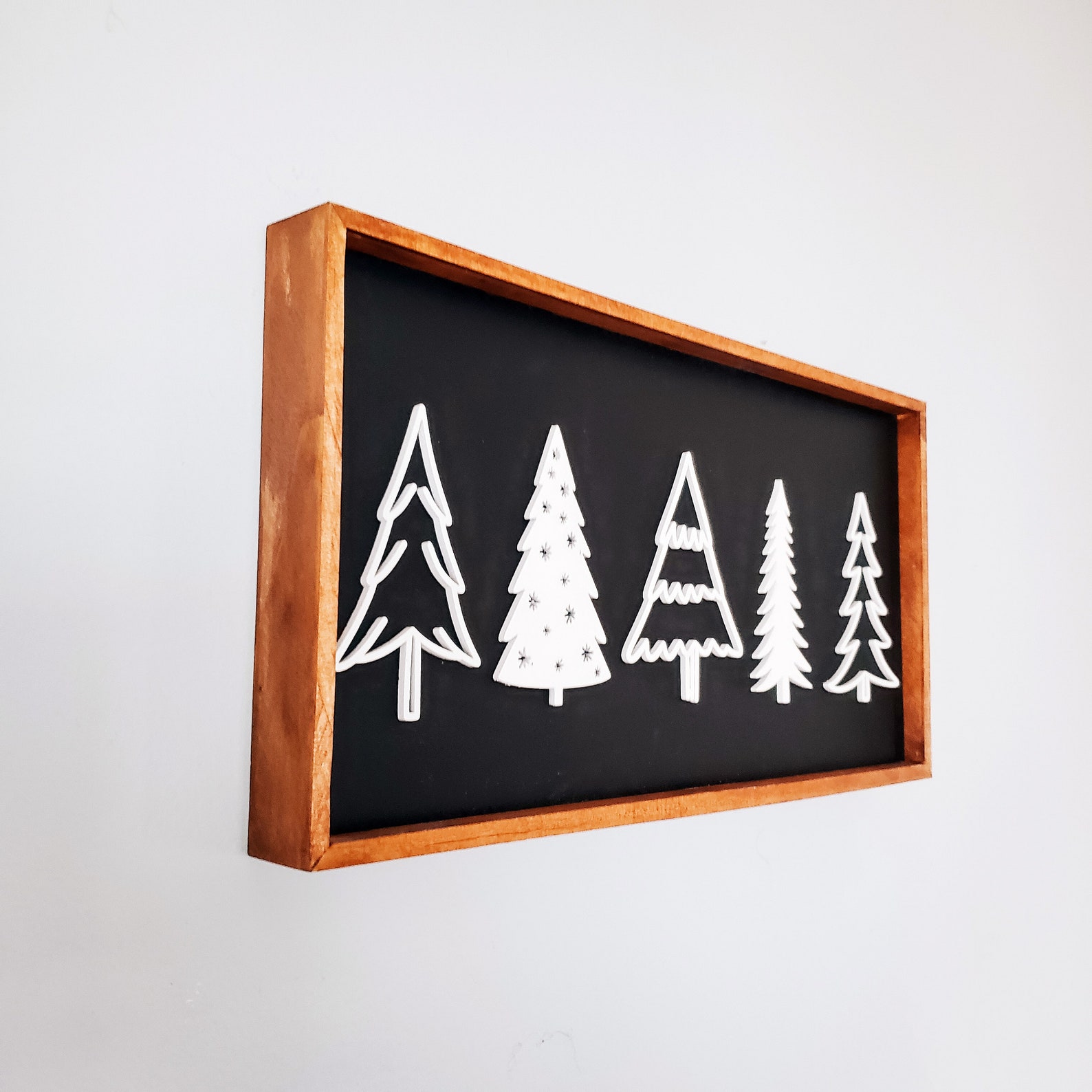 Christmas Tree Sign Winter Sign Tree Wood Sign Christmas - Etsy