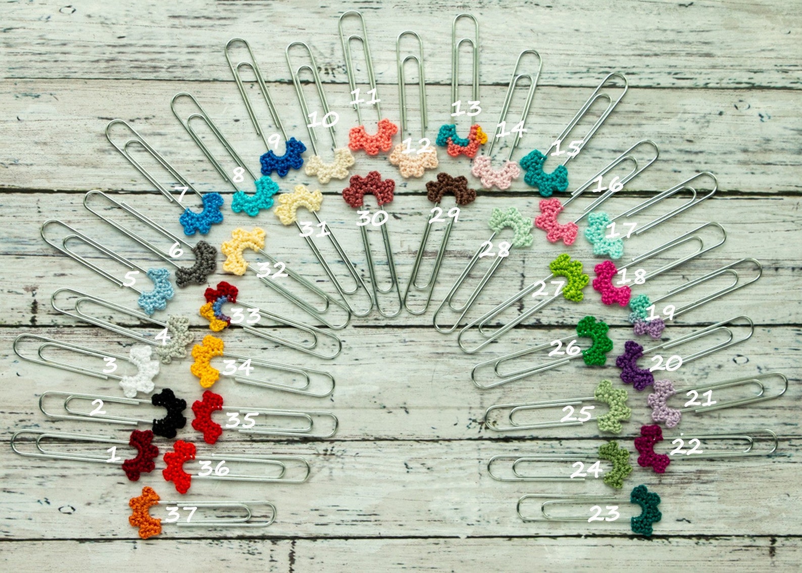 Paper Clip Bookmarks With Hand Crochet Details/teacher Gift/planner ...
