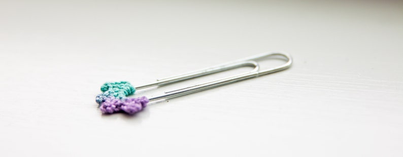Paper Clip Bookmarks With Hand Crochet Details/teacher Gift/planner ...