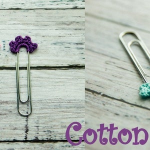 Paper Clip Bookmarks With Hand Crochet Details/teacher Gift/planner ...