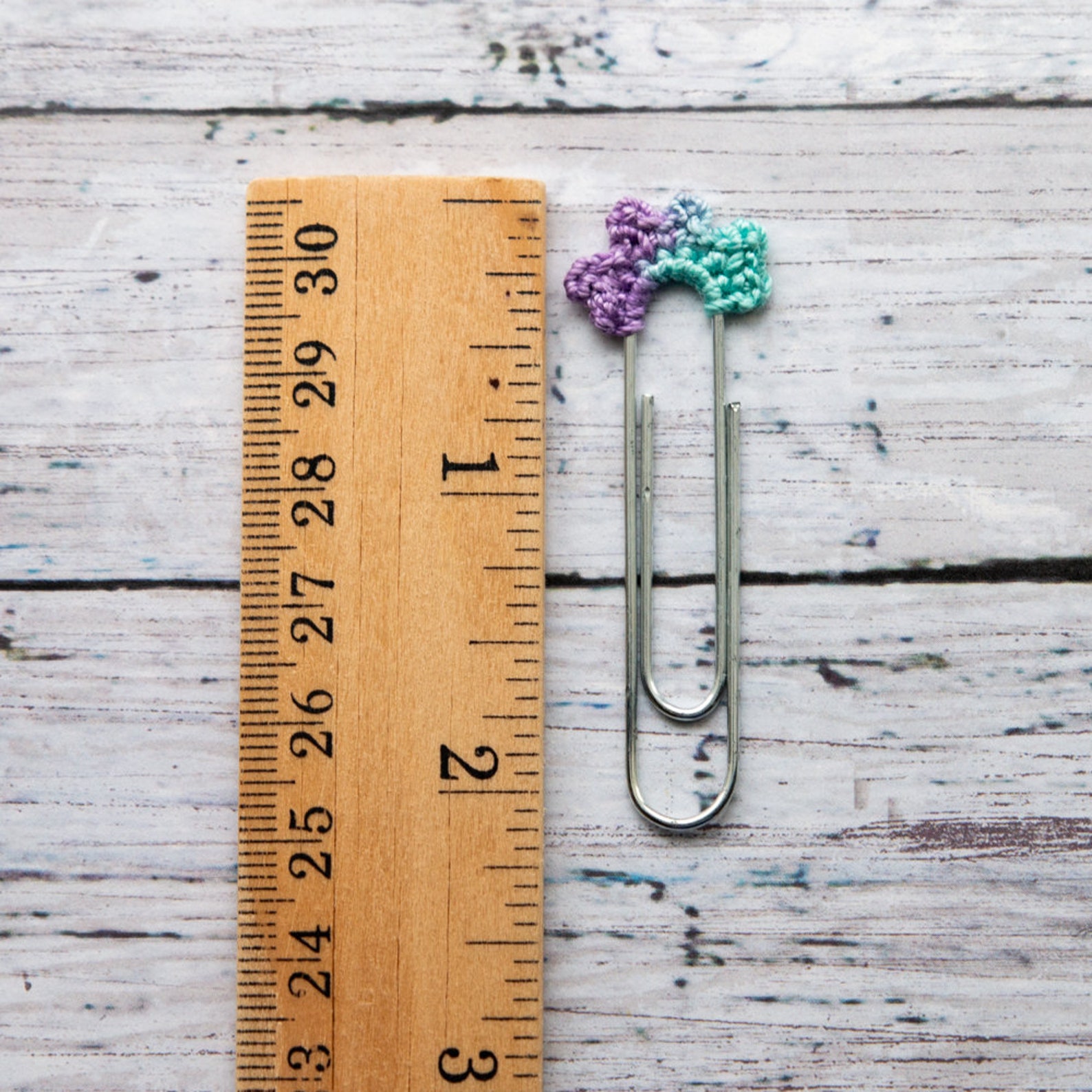 Paper Clip Bookmarks With Hand Crochet Details/teacher Gift/planner ...