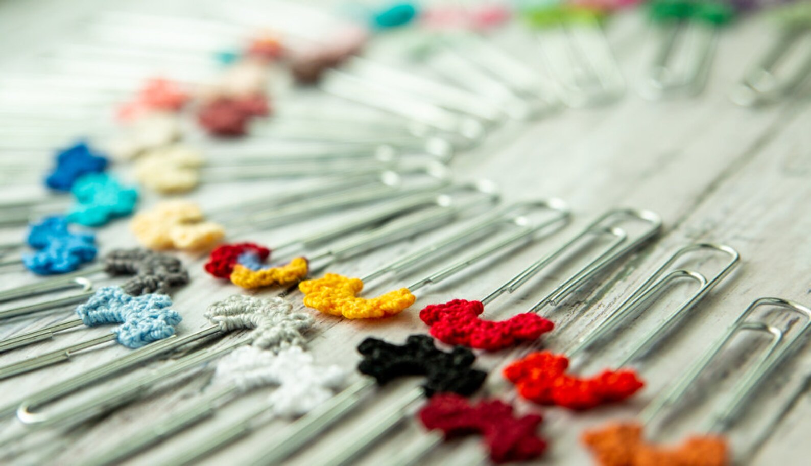 Paper Clip Bookmarks With Hand Crochet Details/teacher Gift/planner ...