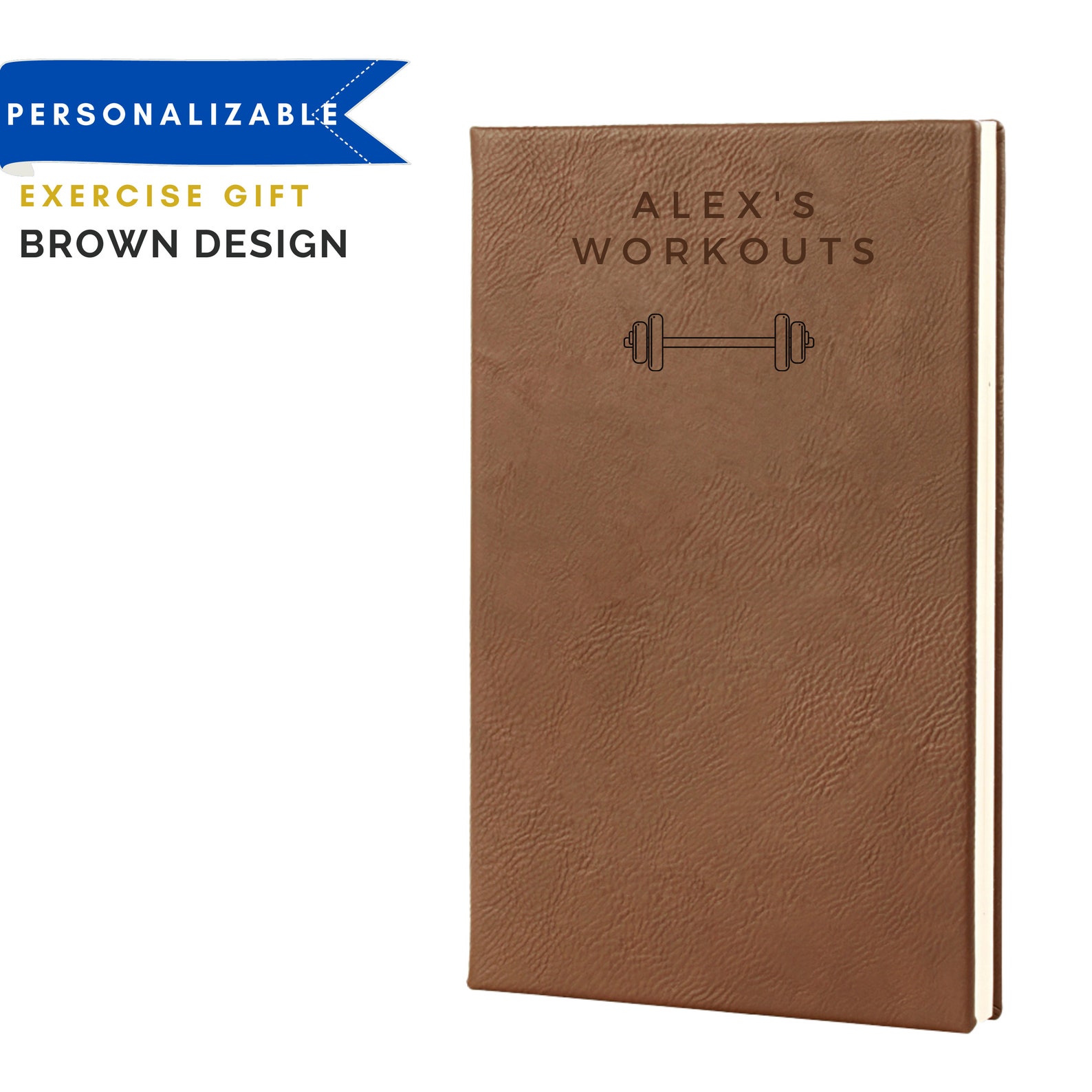 Workout Journal and Exercise Journal, Leatherette Journal. A5 Notebook ...