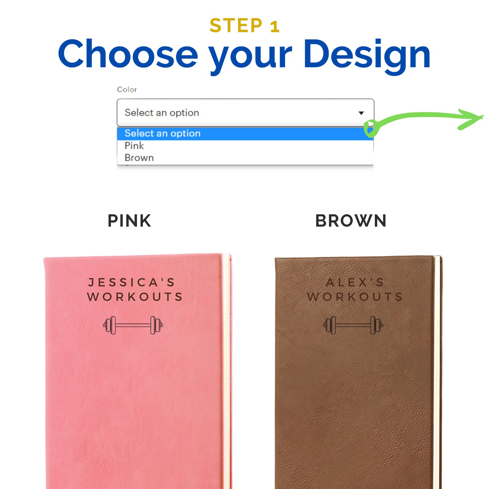 Workout Journal and Exercise Journal, Leatherette Journal. A5 Notebook ...