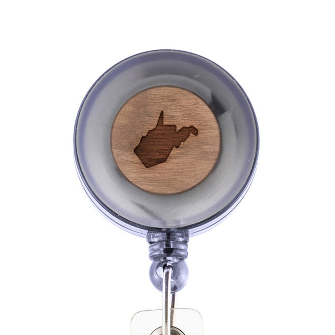West Virginia Badge Holder With Retractable Reel, Badge Holder ...