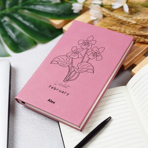 February Birth Flower Violet Journal, Birth Month Journal, Mindfulness ...