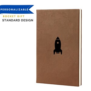 Rocket Journal. Rocket Notebook. Space Gift. Engraved A5 Leatherette ...
