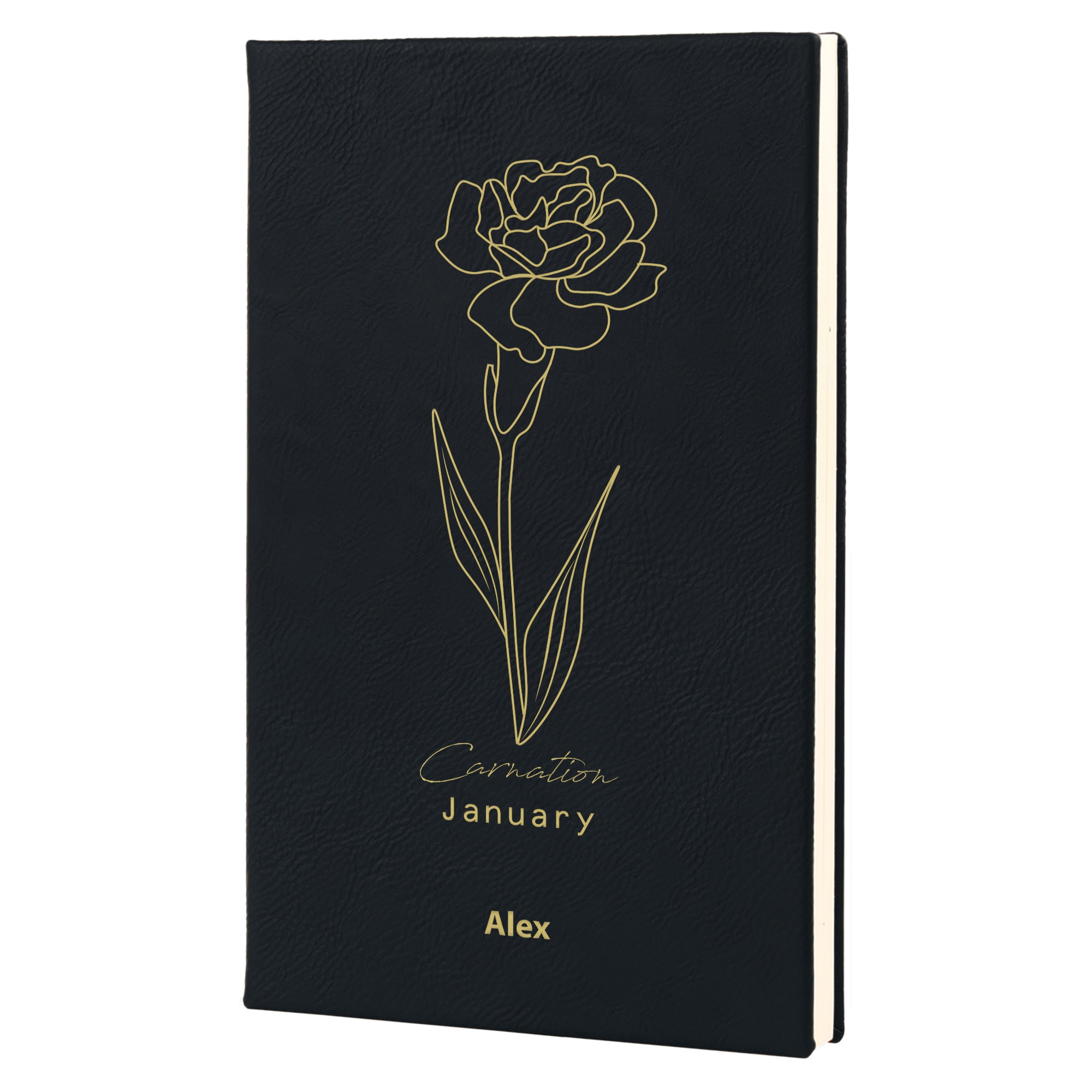 January Birth Flower Carnation Journal, Birth Month Journal ...