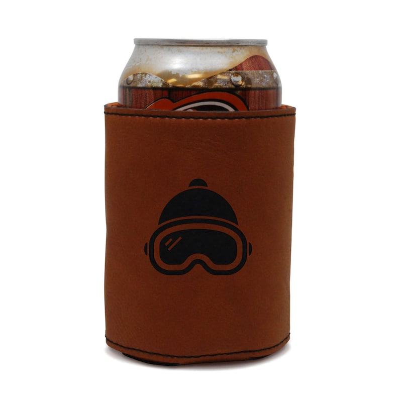 Ski Mask Leather Can Sleeve, Beer Sleeve, Beer Cooler, Beer Hugger - Etsy