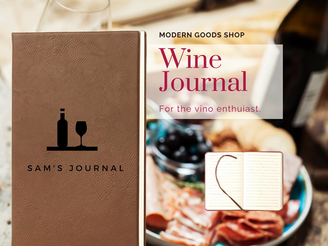 Wine Journal, Wine Notebook, Engraved A5 Leatherette Journal, Notebook ...