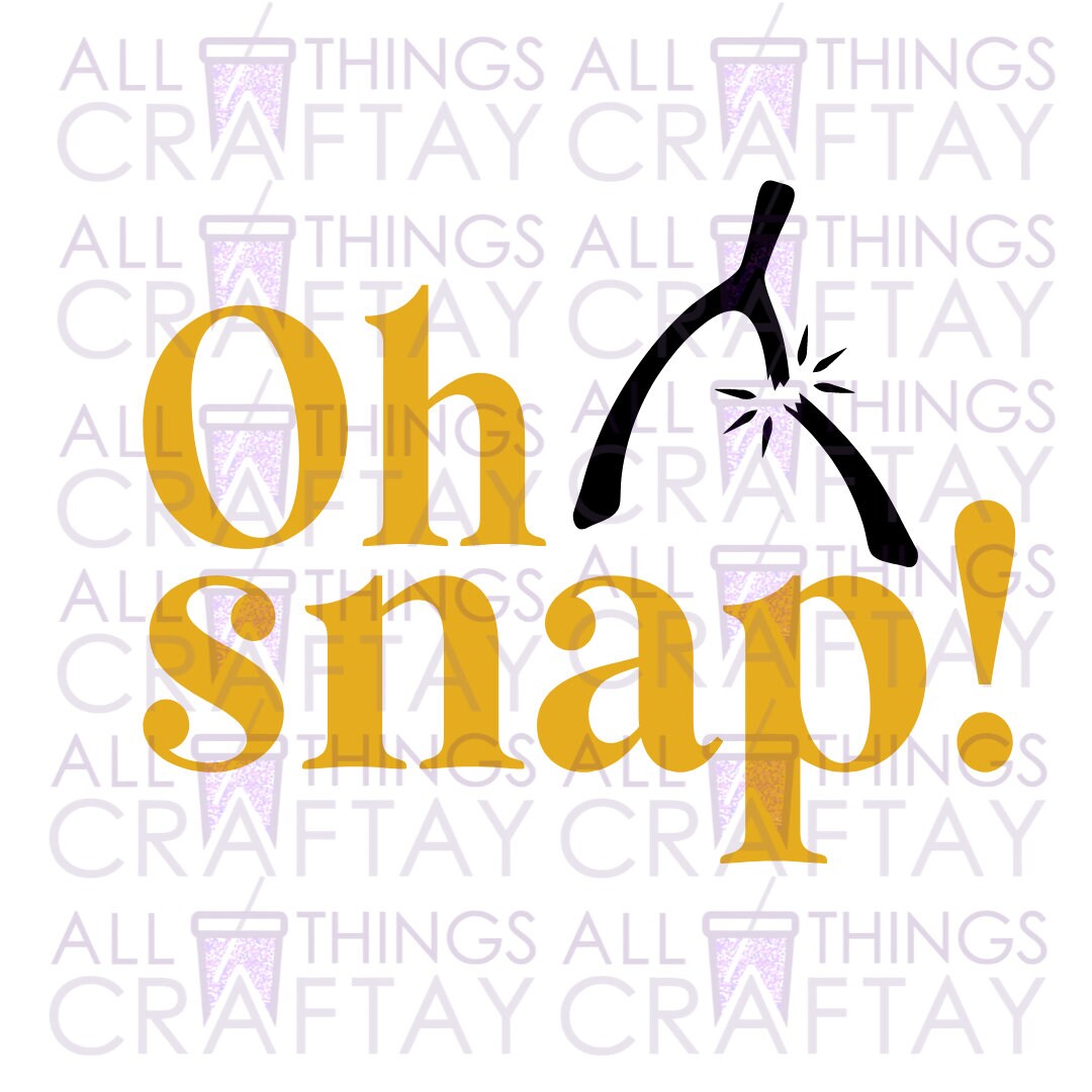 Oh Snap Wishbone SVG Cut File - Etsy
