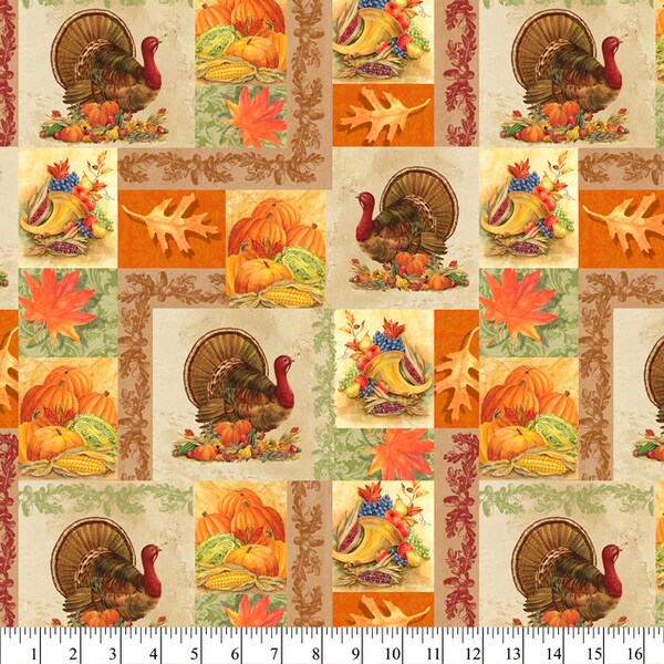 Thanksgiving Fabric - Etsy