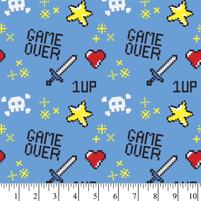 Video Games Cotton Fabric by the Yard, 1 Yard Precuts - Etsy