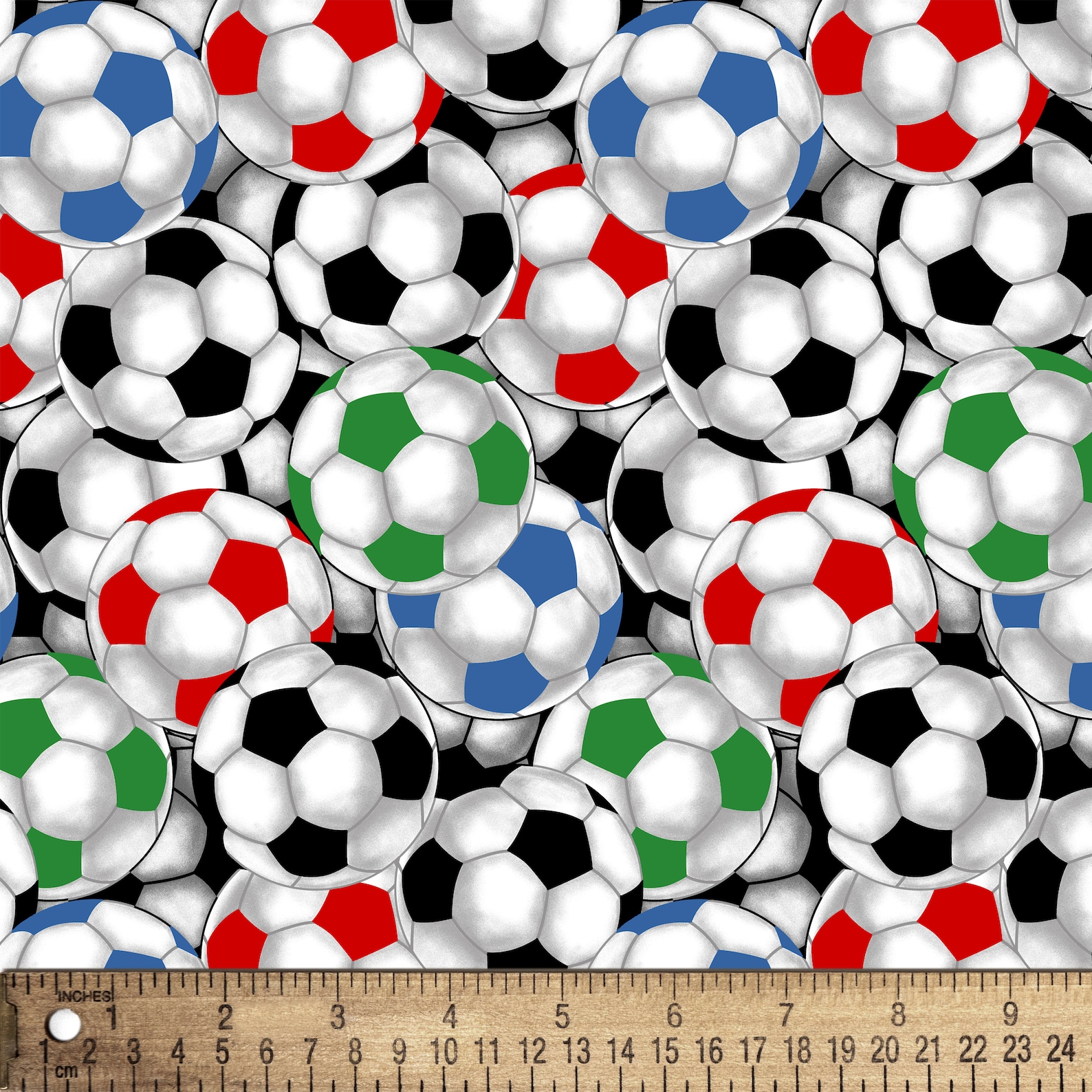 Soccer Balls Cotton Fabric by the Yard - Etsy