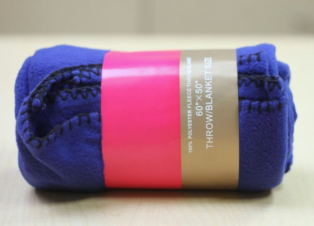 Royal Blue Anti-pill Fleece Throw Blanket - Etsy