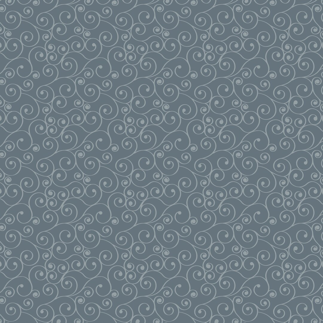 Scrolls Cotton Fabric by the Yard - Etsy