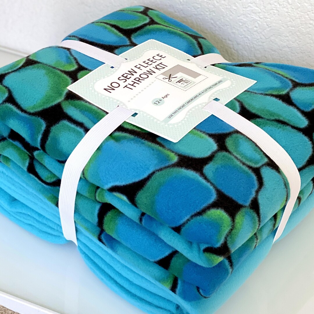 Stones Crystals Anti-pill Fleece Fabric No-sew Throw Kit (72x60) - Etsy