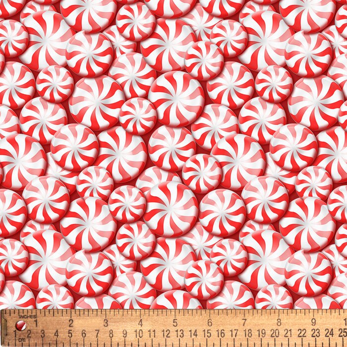 Candy Peppermints Cotton Fabric by the Yard - Etsy
