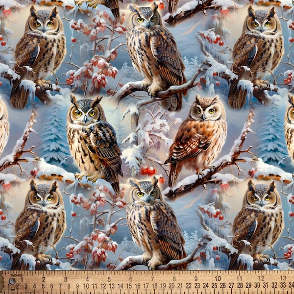 Owl Cotton Fabric - Etsy