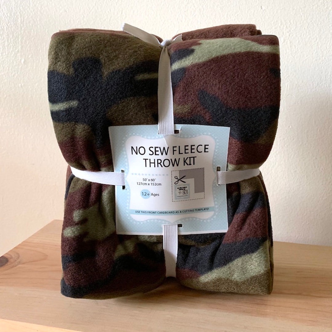 Camouflage Classic Anti-pill Fleece Fabric No-sew Throw Kit (72x60) - Etsy