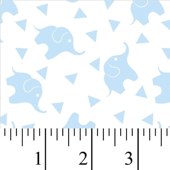 Sewing & Fiber Elephants all over white flannel Elephant Confetti 1440 ...