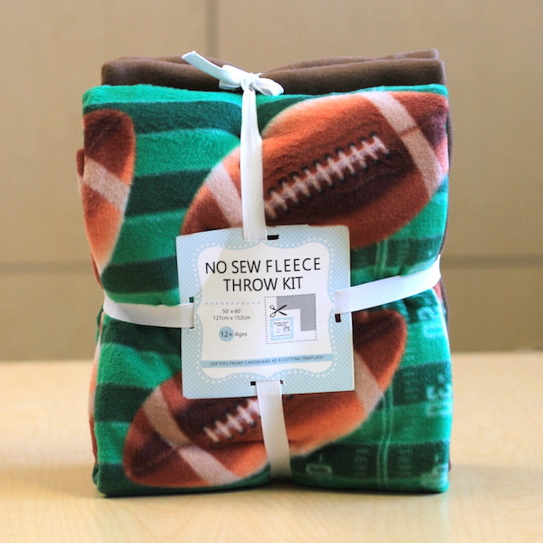 Football Sports Anti-pill Fleece Fabric No Sew Throw Kit 72x60 - Etsy