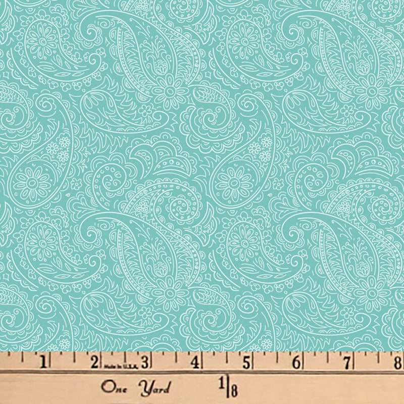 Turquoise Paisley - Etsy