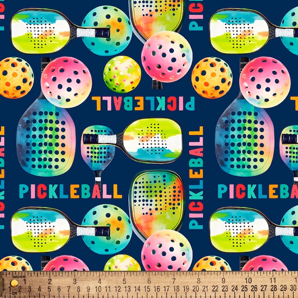 Pickleball Print Fabric - Etsy