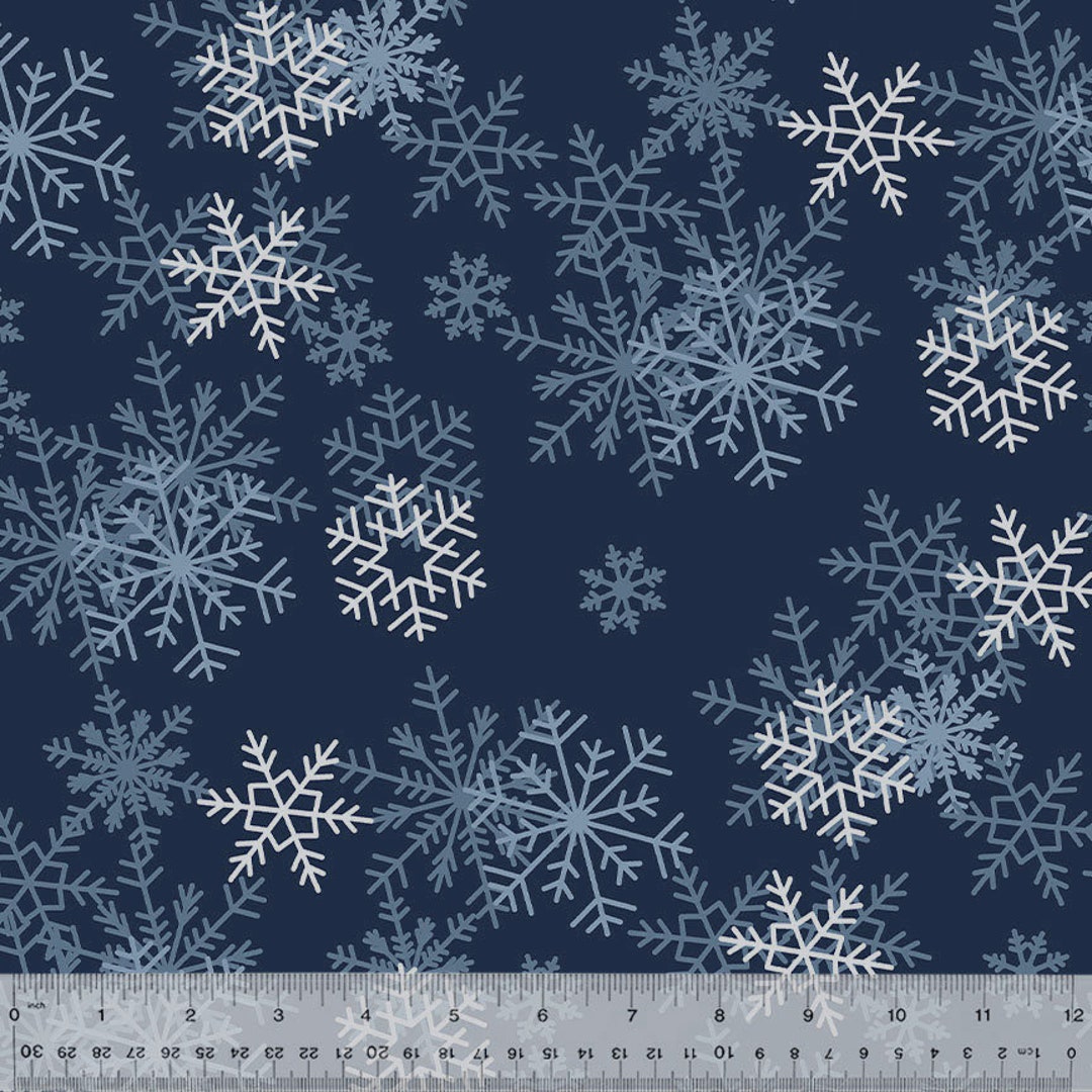 Snowflakes Blue Anti-pill Fleece Fabric by the Yard - Etsy