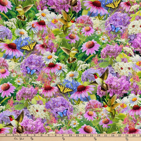 Hummingbird Fabric - Etsy