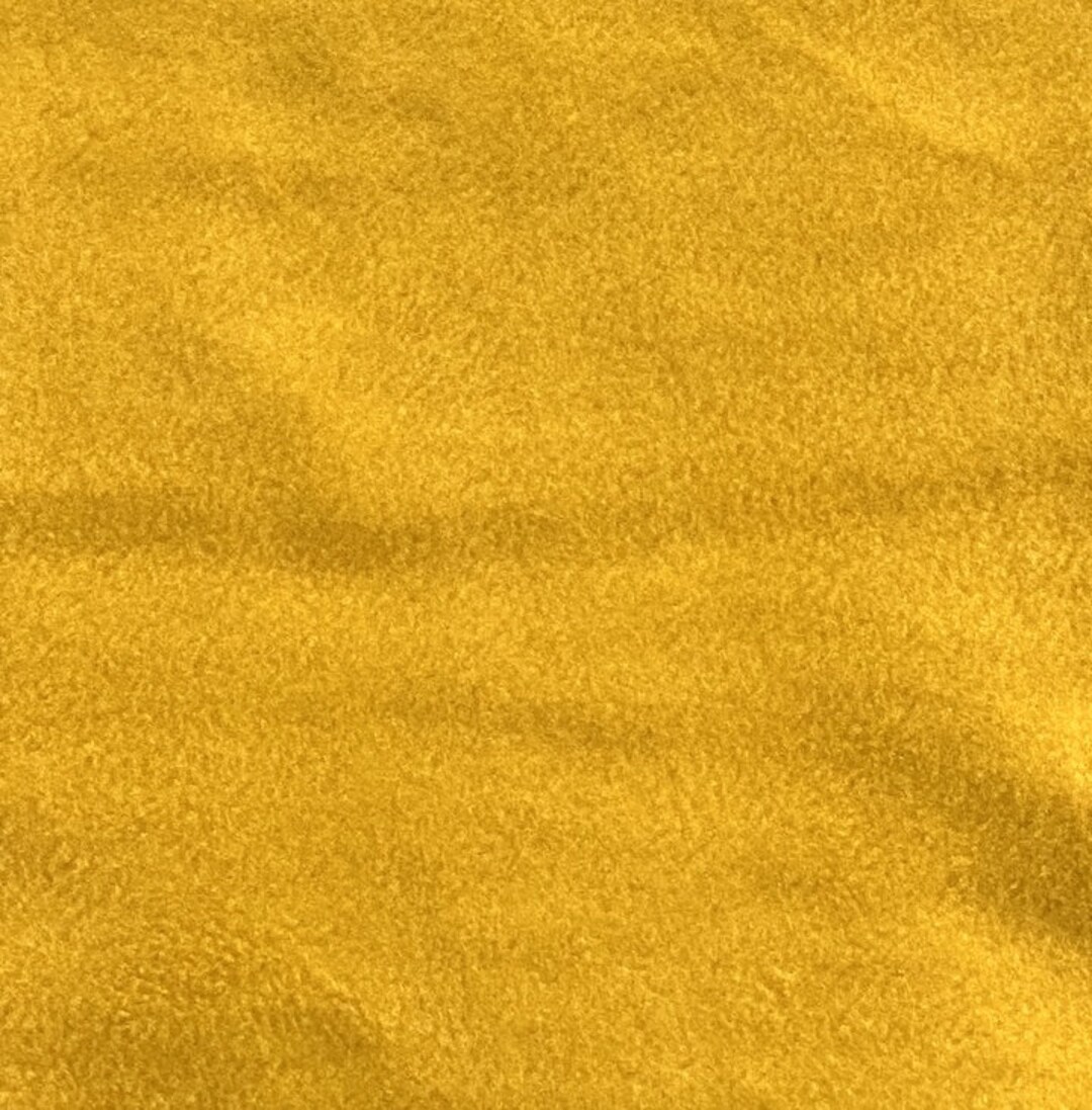 Solid Mustard Yellow Anti-pill Fleece Fabric by the Yard (medium Weight ...
