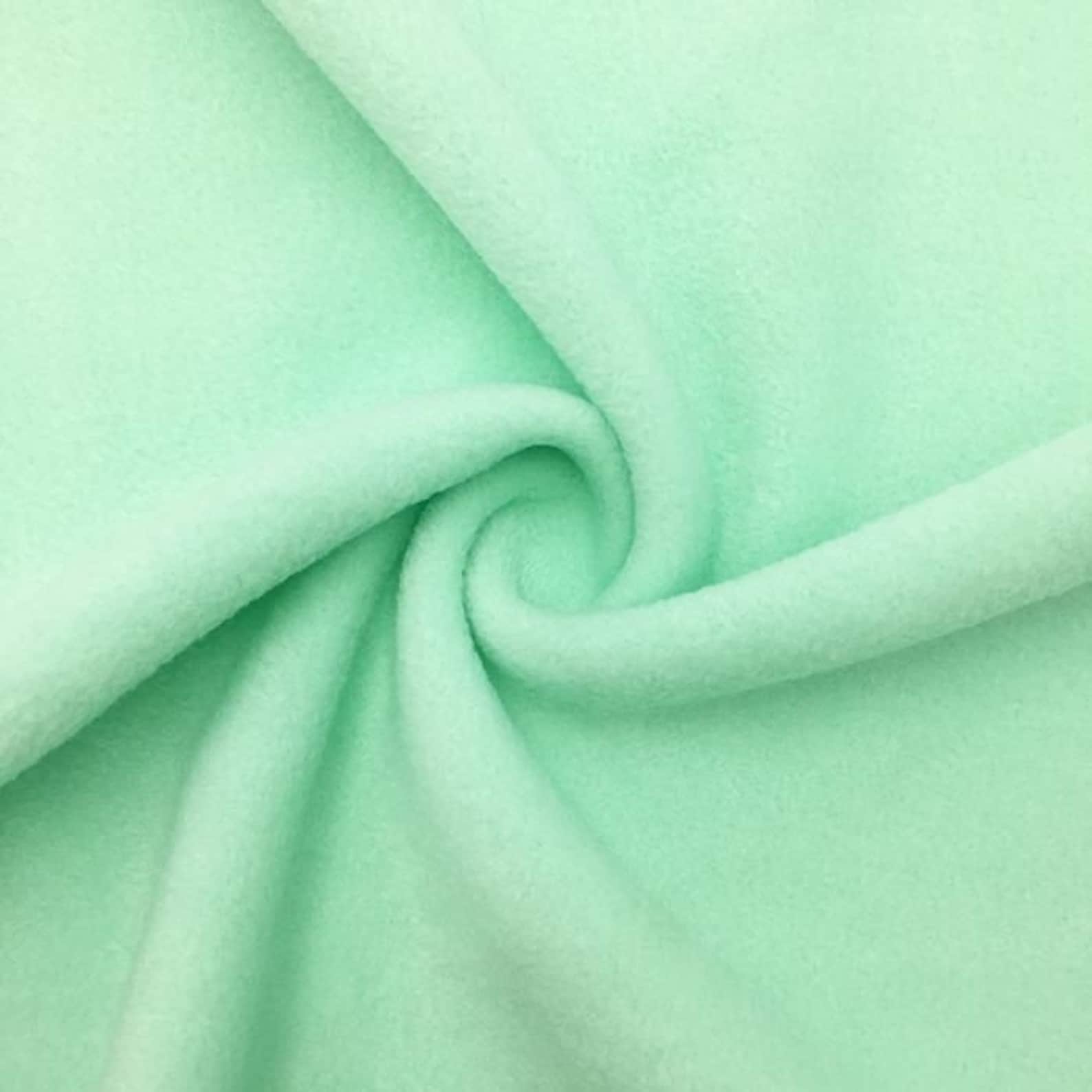 Solid Mint Anti-pill Fleece Fabric by the Yard heavy Weight - Etsy