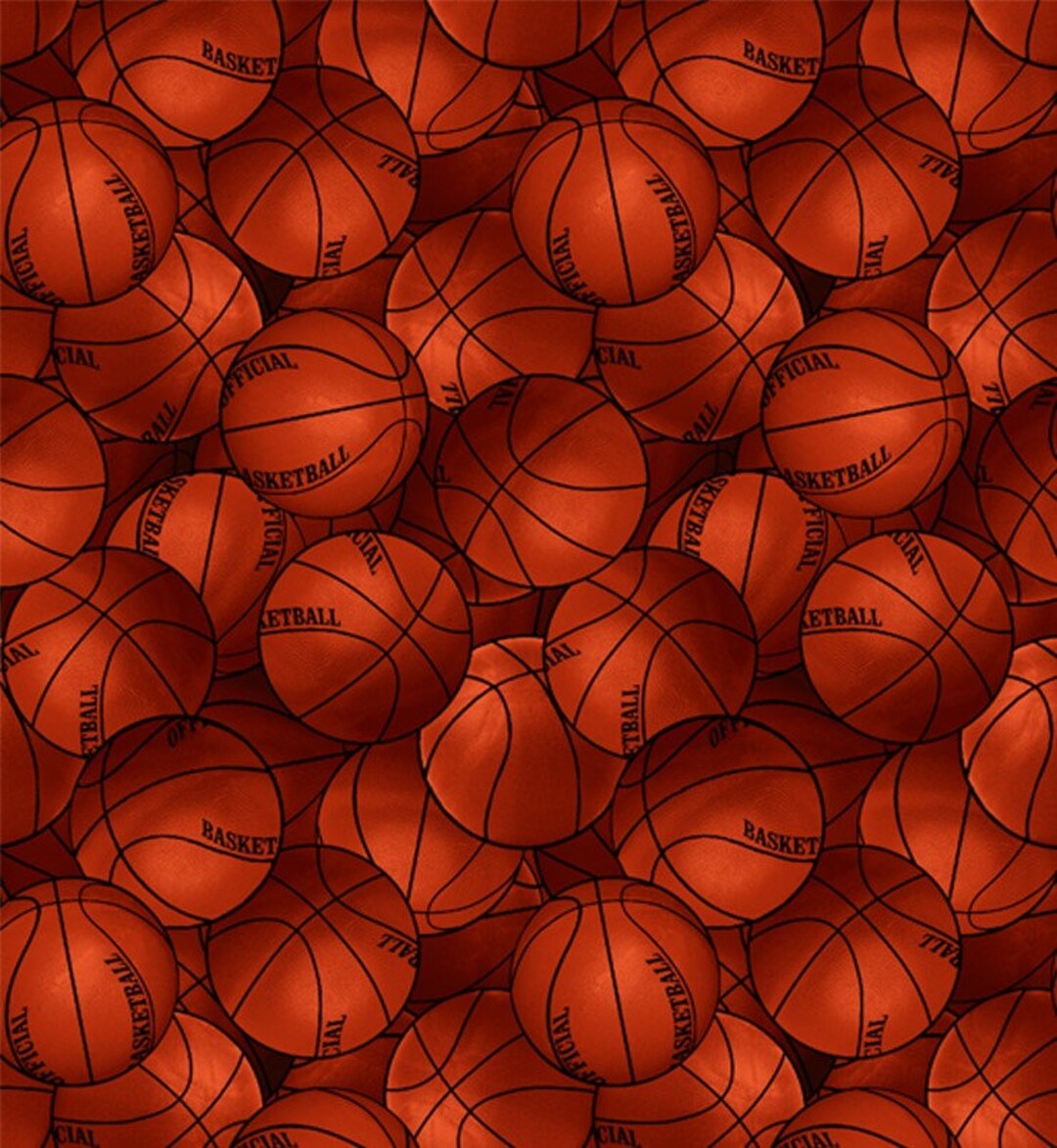 Basketballs Cotton Fabric by the Yard - Etsy