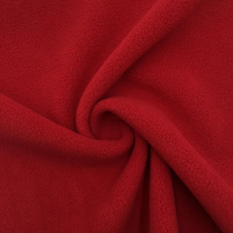 Red Solid Anti-pill Fleece Fabric by the Yard heavy Weight - Etsy