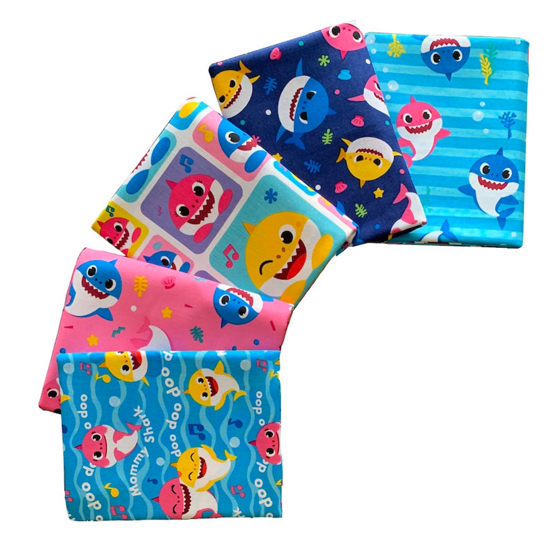 Baby Shark 5-piece Cotton Fabric Fat Quarters Bundle - Etsy